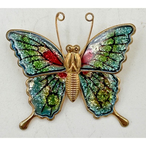 NaNa | Jewelry | Vtg Gold Tone Swallowtail Butterfly Brooch Pin ...